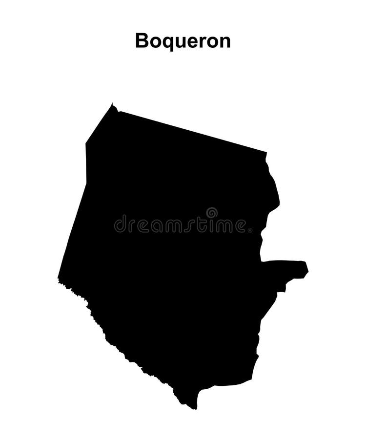 Mapa De Esquema De Boqueron Ilustración del Vector - Ilustración de ...