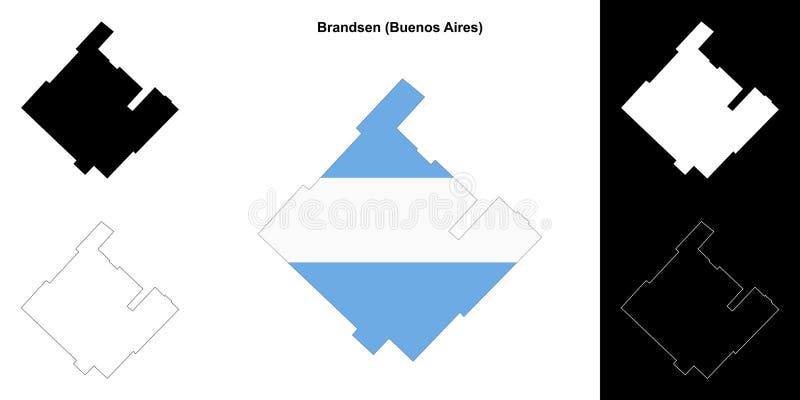 Mapa De Esquema De Brandsen Ilustración del Vector - Ilustración de ...