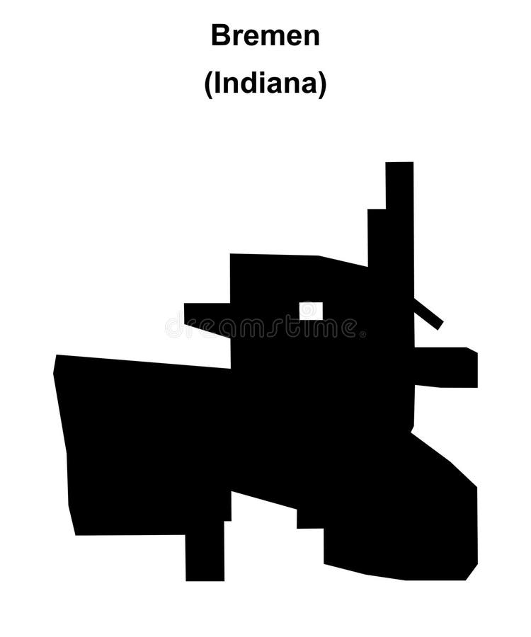Mapa de esquema de bremen ilustración del vector. Ilustración de ...