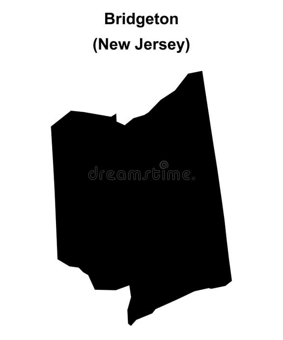 Mapa De Esquema De Bridgeton Ilustración del Vector - Ilustración de ...