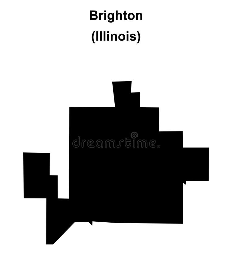 Mapa De Esquema De Brighton Ilustración del Vector - Ilustración de ...