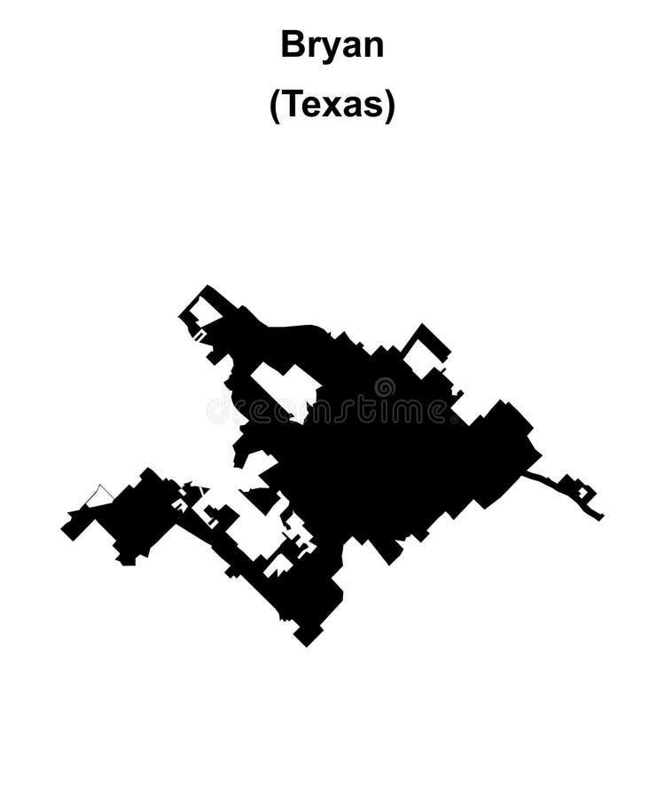 Mapa de esquema de bryan ilustración del vector. Ilustración de ...