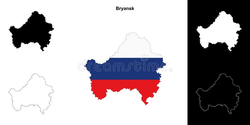 Mapa de esquema de bryansk ilustración del vector. Ilustración de ...