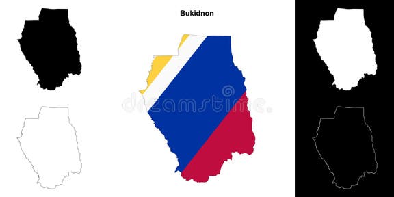 Mapa De Esquema De Bukidnon Ilustración del Vector - Ilustración de ...
