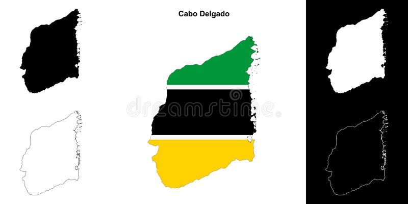 Mapa De Esquema De Cabo Delgado Ilustración del Vector - Ilustración de ...