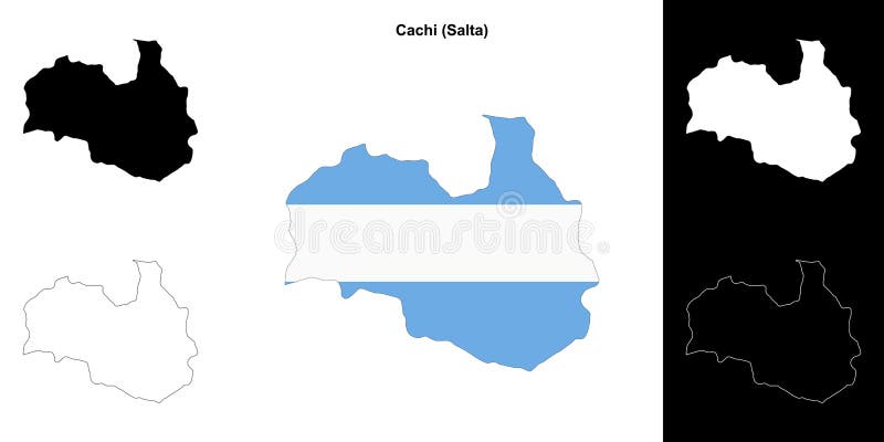 Mapa de esquema de Cachi ilustración del vector. Ilustración de ...