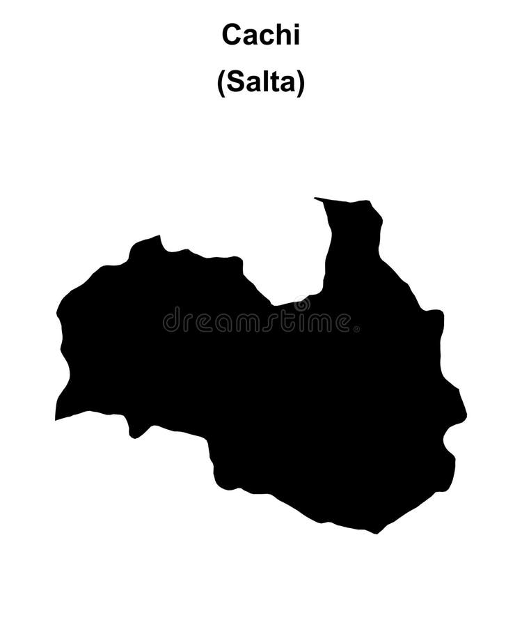 Mapa de esquema de Cachi ilustración del vector. Ilustración de ...