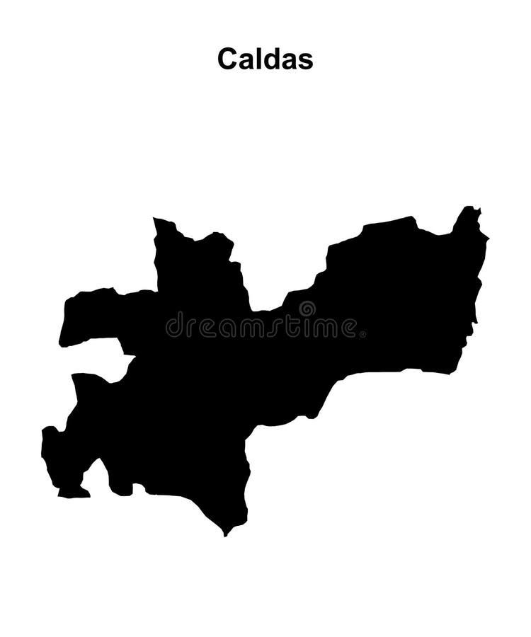Mapa de esquema de Caldas ilustración del vector. Ilustración de ...