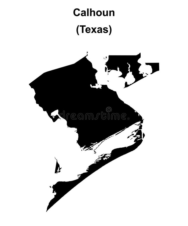 Mapa de esquema de Calhoun ilustración del vector. Ilustración de ...