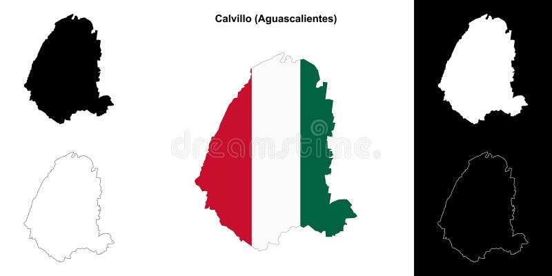 Mapa De Esquema De Calvillo Ilustración del Vector - Ilustración de ...