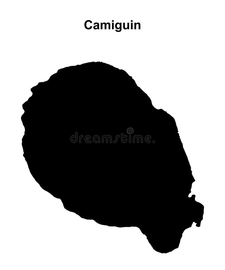 Mapa De Esquema De Camiguin Ilustración del Vector - Ilustración de ...