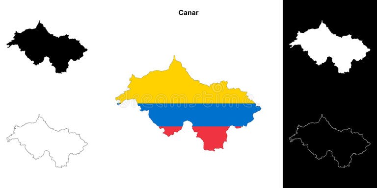 Mapa de esquema de canario ilustración del vector. Ilustración de ...