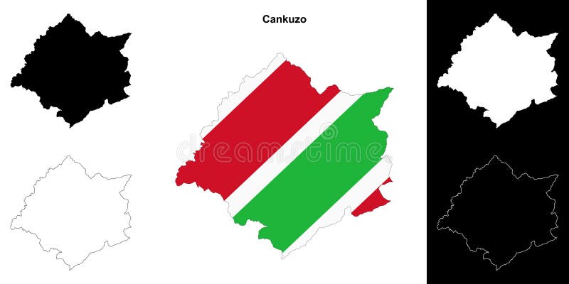 Mapa de esquema de cankuzo ilustración del vector. Ilustración de ...