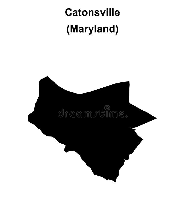 Mapa De Esquema De Catonsville Ilustración del Vector - Ilustración de ...