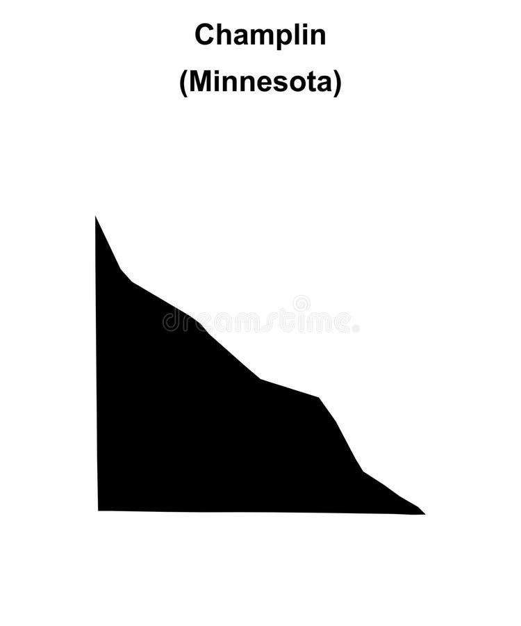 Mapa De Esquema De Champlin Ilustración del Vector - Ilustración de ...
