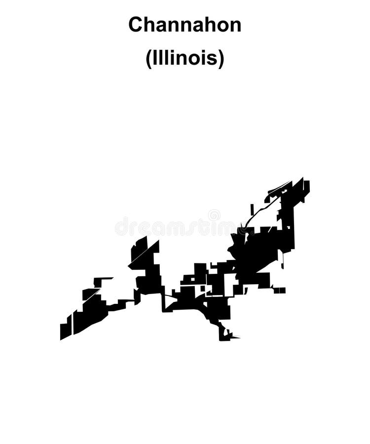 Mapa De Esquema De Channahon Ilustración del Vector - Ilustración de ...