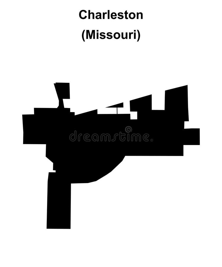 Mapa De Esquema De Charleston Ilustración del Vector - Ilustración de ...
