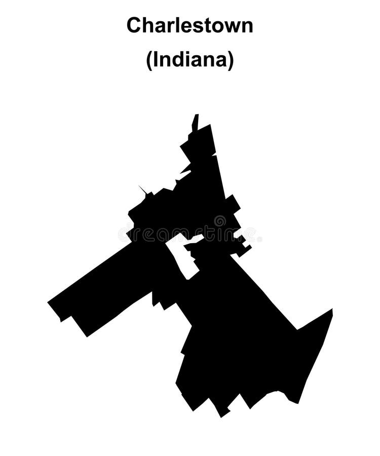Mapa De Esquema De Charlestown Ilustración del Vector - Ilustración de ...