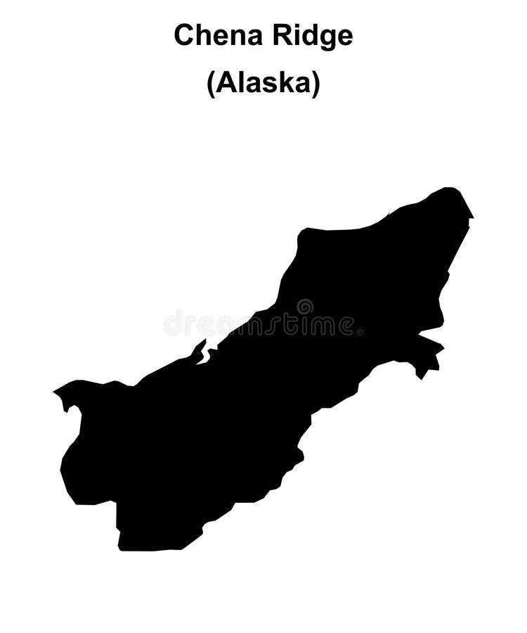 Mapa De Esquema De Chena Ridge Ilustración del Vector - Ilustración de ...