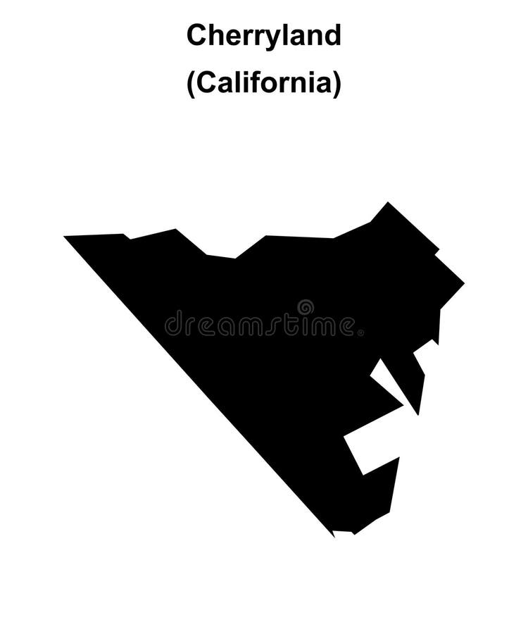 Mapa De Esquema De Cherryland Stock de ilustración - Ilustración de ...