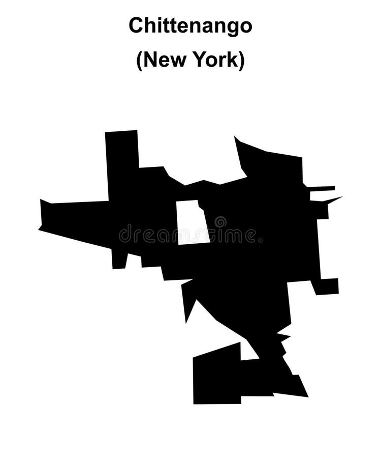 Mapa De Esquema De Chittenango Ilustración del Vector - Ilustración de ...