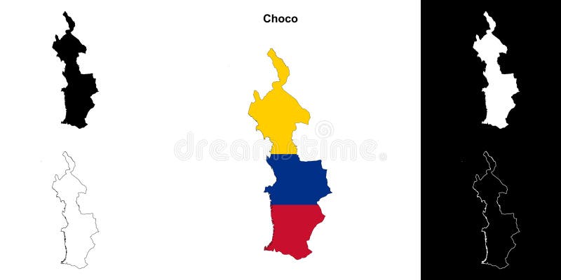 Mapa de esquema de choco stock de ilustración. Ilustración de turismo ...