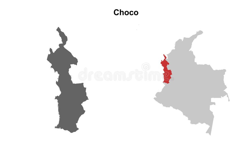 Mapa de esquema de Choco ilustración del vector. Ilustración de ...