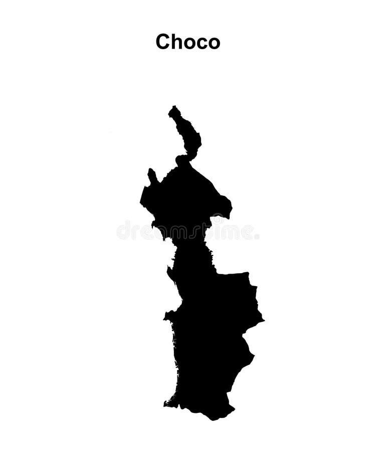 Mapa de esquema de Choco ilustración del vector. Ilustración de ...