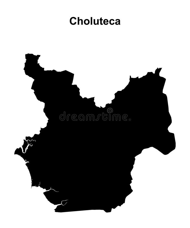 Mapa De Esquema De Choluteca Ilustración del Vector - Ilustración de ...
