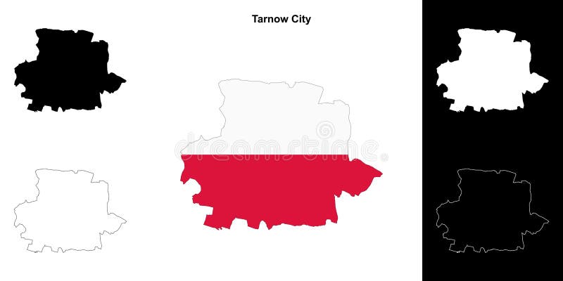 Mapa De Esquema De Ciudad De Tarnow Ilustración del Vector ...