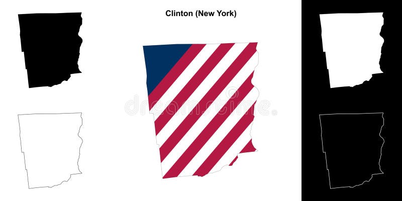 Mapa de esquema de clinton ilustración del vector. Ilustración de ...