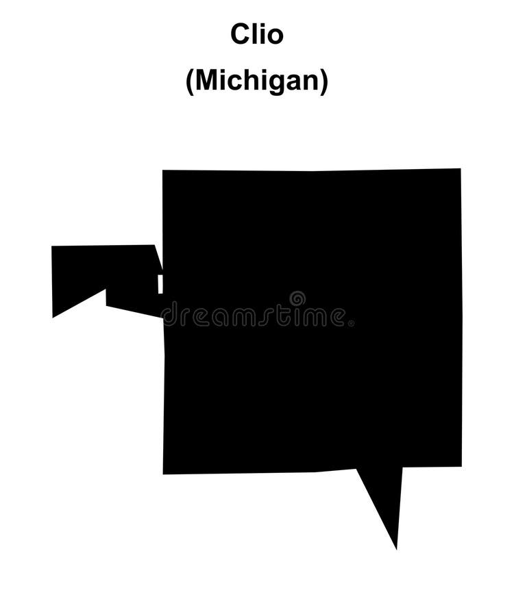 Mapa de esquema de Clio ilustración del vector. Ilustración de turismo ...