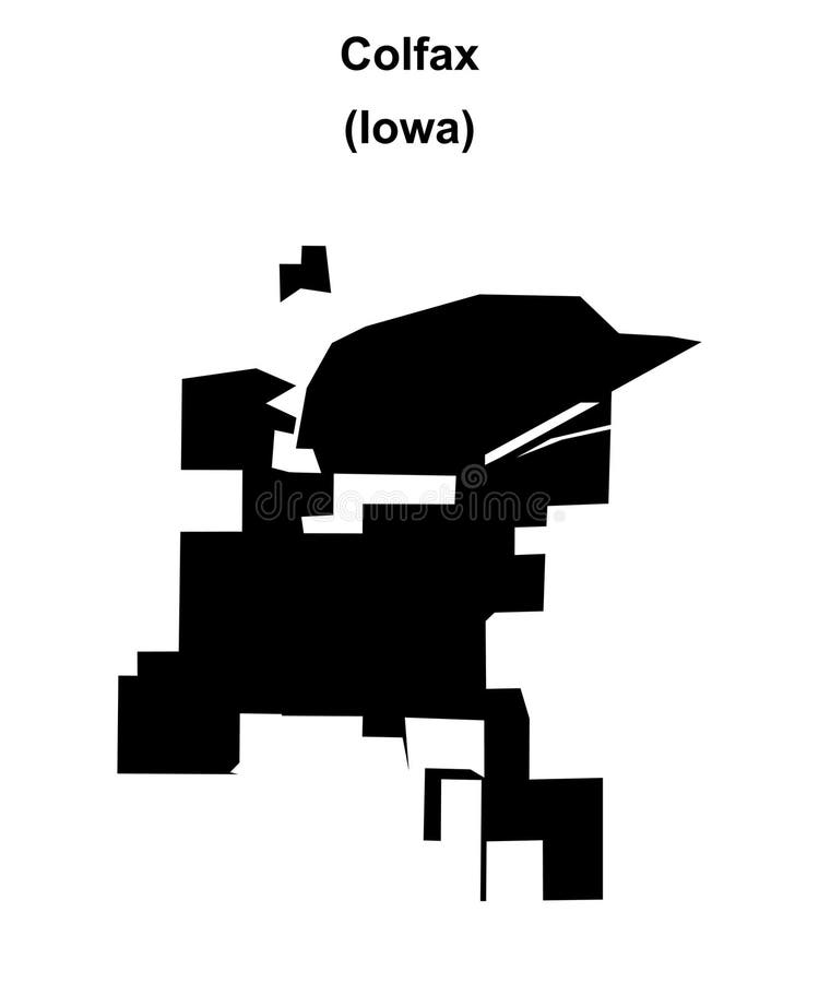 Mapa de esquema de Colfax ilustración del vector. Ilustración de ...