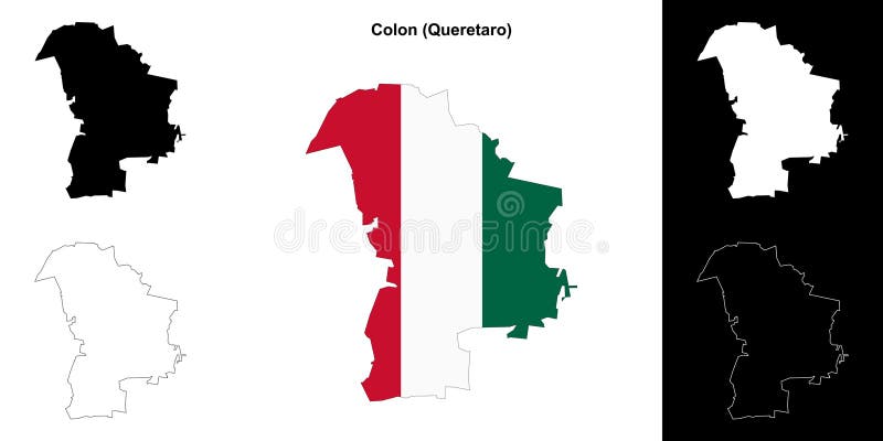 Mapa de esquema de color ilustración del vector. Ilustración de ...