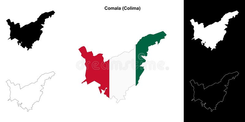 Mapa de esquema de Comala ilustración del vector. Ilustración de forma ...
