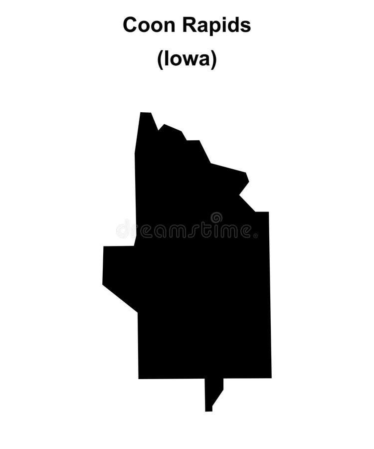 Mapa De Esquema De Coon Rapids Ilustración del Vector - Ilustración de ...