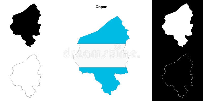 Mapa de esquema de copan stock de ilustración. Ilustración de honduras ...