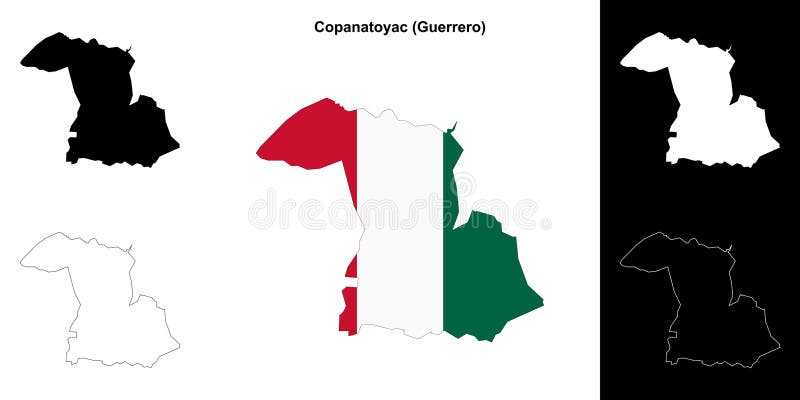 Mapa De Esquema De Copanatoyac Ilustración del Vector - Ilustración de ...