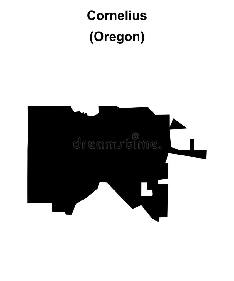 Mapa De Esquema De Cornelius Ilustración del Vector - Ilustración de ...