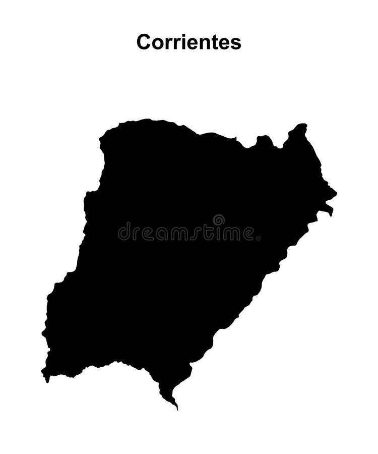 Mapa De Esquema De Corrientes Ilustración del Vector - Ilustración de ...