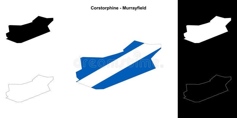 Mapa De Esquema De Corstorphine Murrayfield Ilustración del Vector ...