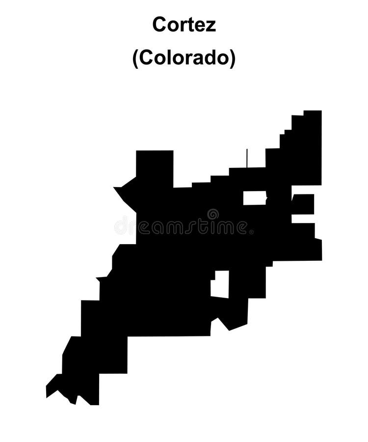 Mapa de esquema de Cortez ilustración del vector. Ilustración de ...