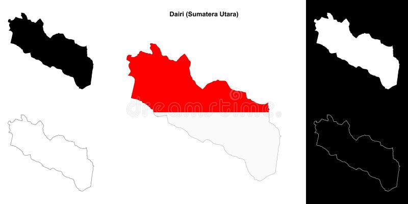 Mapa de esquema de dairi ilustración del vector. Ilustración de atlas ...