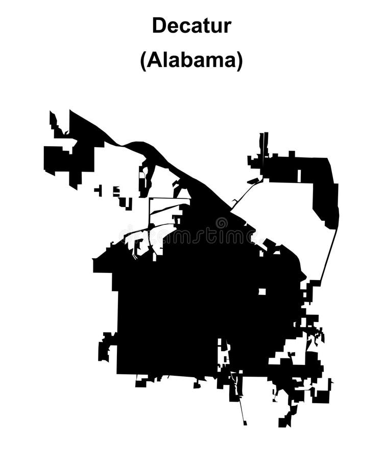 Mapa de esquema de decatur ilustración del vector. Ilustración de ...