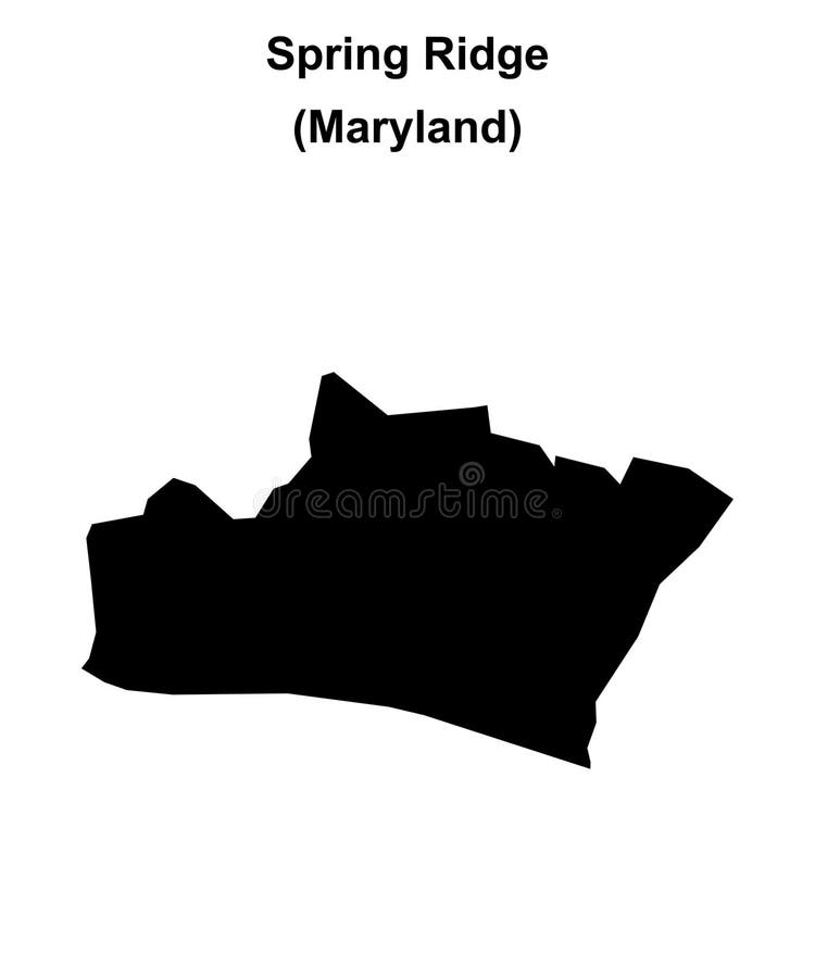 Mapa De Esquema Del Borde De Primavera Ilustración del Vector ...