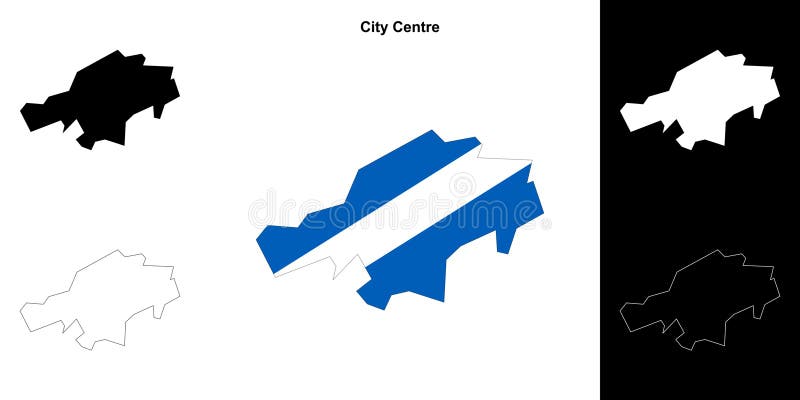 Mapa De Esquema Del Centro De La Ciudad Ilustración del Vector ...