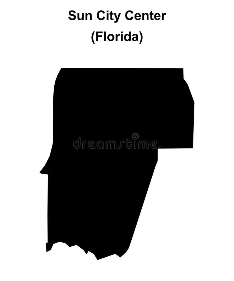 Mapa De Esquema Del Centro De La Ciudad Del Sol Ilustración del Vector ...