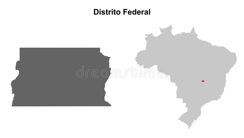Mapa De Esquema Del Distrito Federal Ilustración del Vector ...