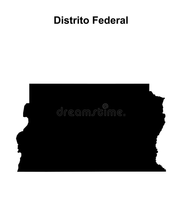 Mapa De Esquema Del Distrito Federal Ilustración del Vector ...