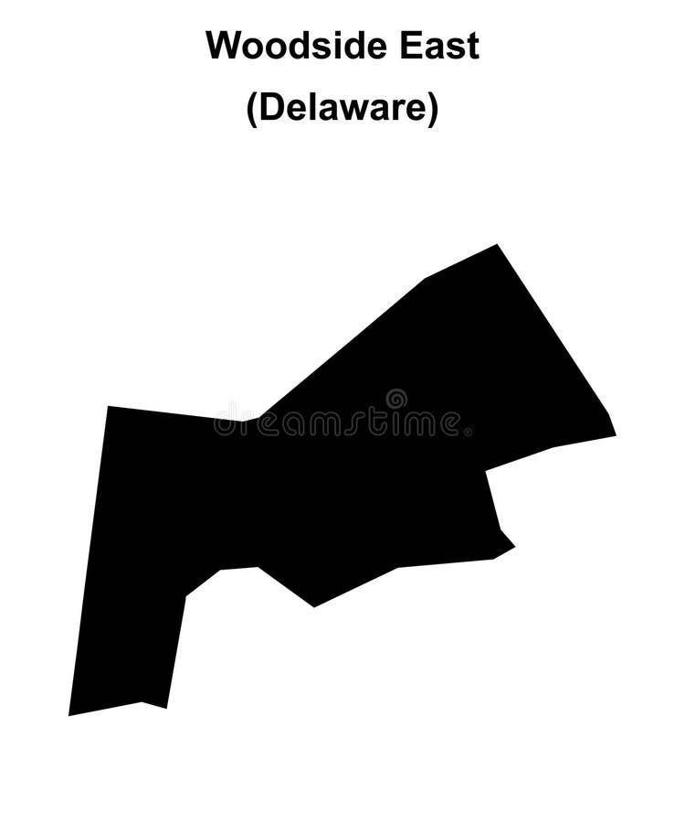 Mapa De Esquema Del Lado Este De Woodside Stock de ilustración ...